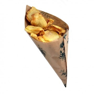 Biodegradable Greaseproof Paper Chip Cone - LARGE – Green Gate Bio ...